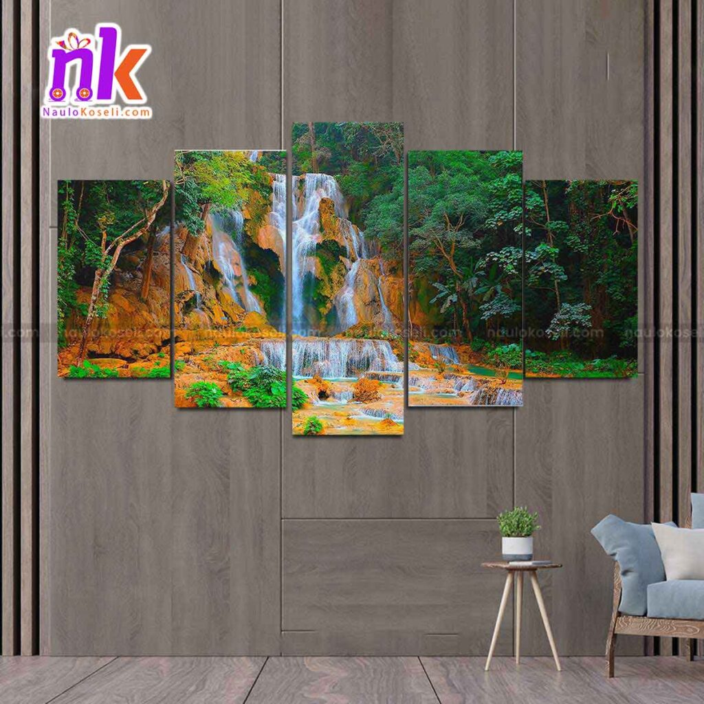 Five-panel-of-waterfall - NauloKoseli.com
